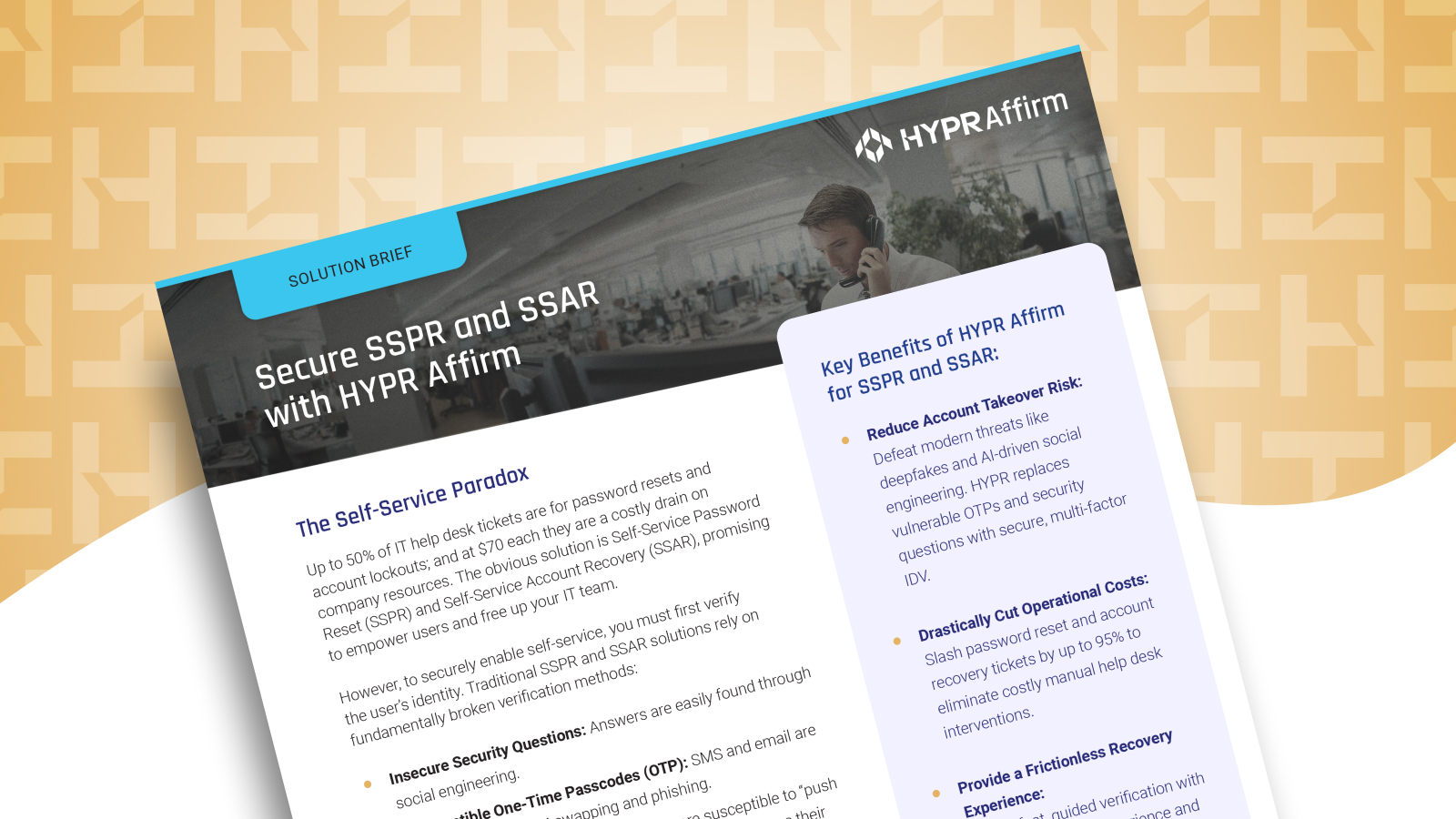 Secure SSPR and SSAR with HYPR Affirm