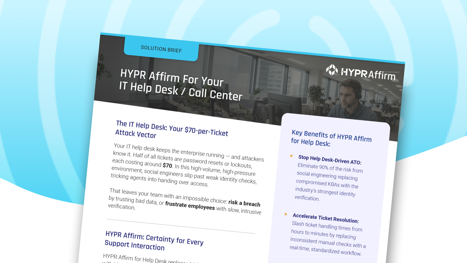 HYPR Affirm For Your IT Help Desk / Call Center